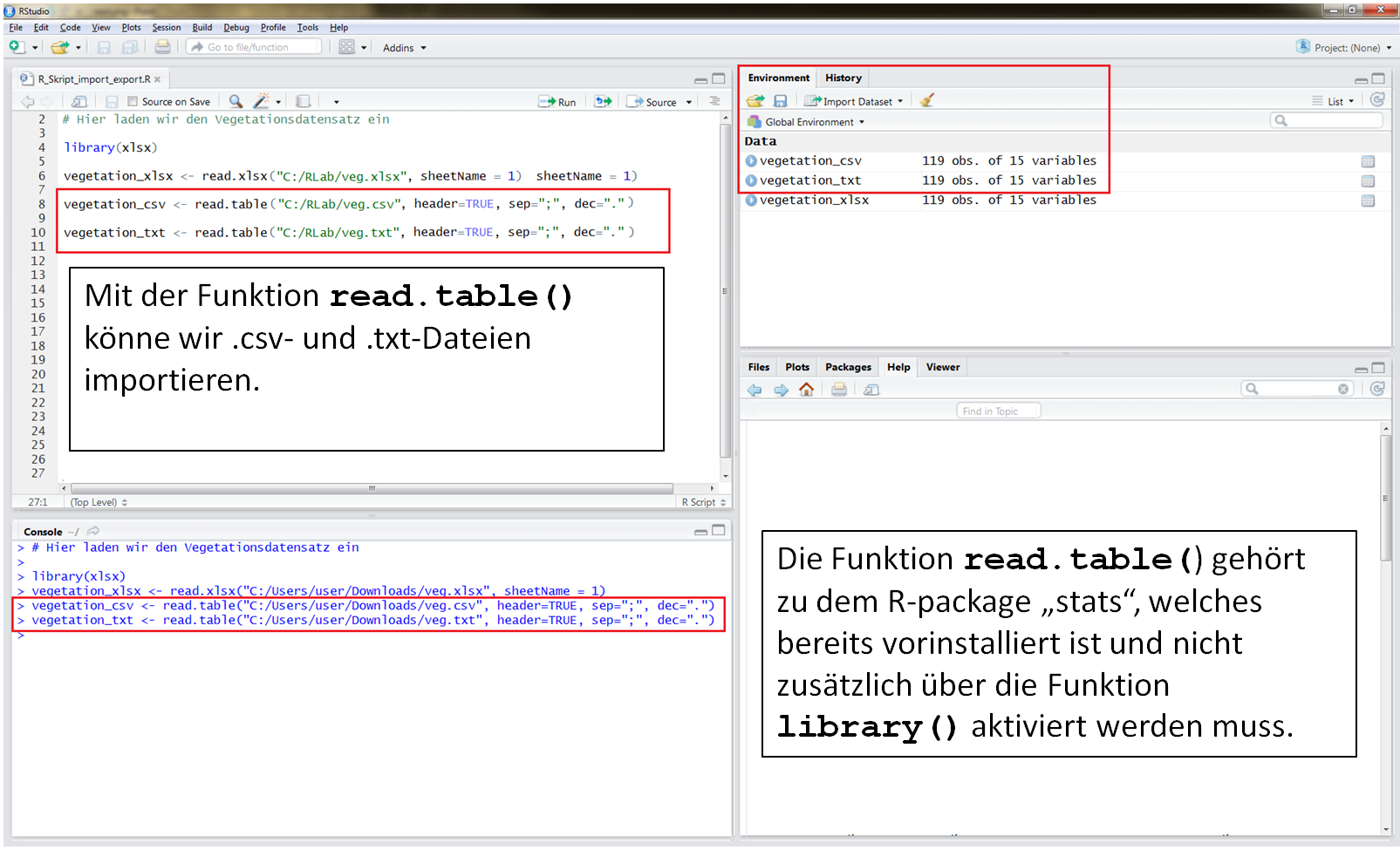 Import Von Daten In R